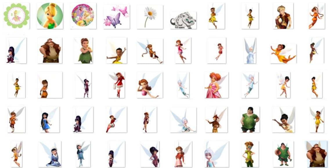 Tinkerbell Clipart SVG Fairies Digital Download PNG SVG Fairy | Etsy