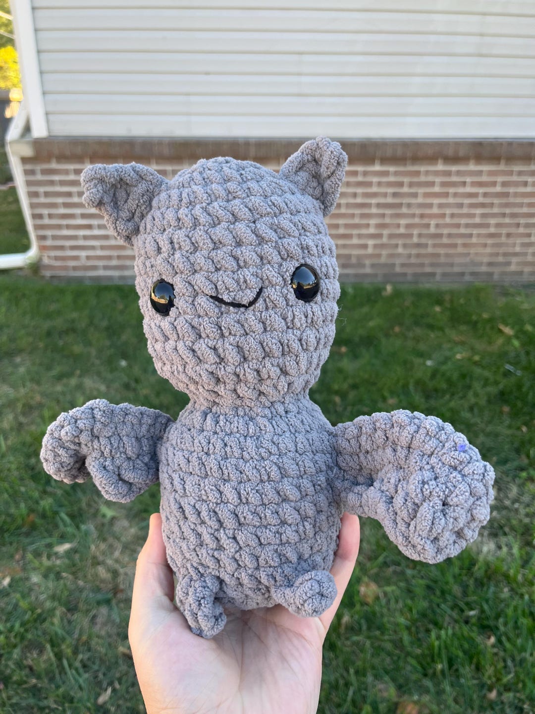 Barney the Bat | Crochet Bat Stuffed Animal - Etsy