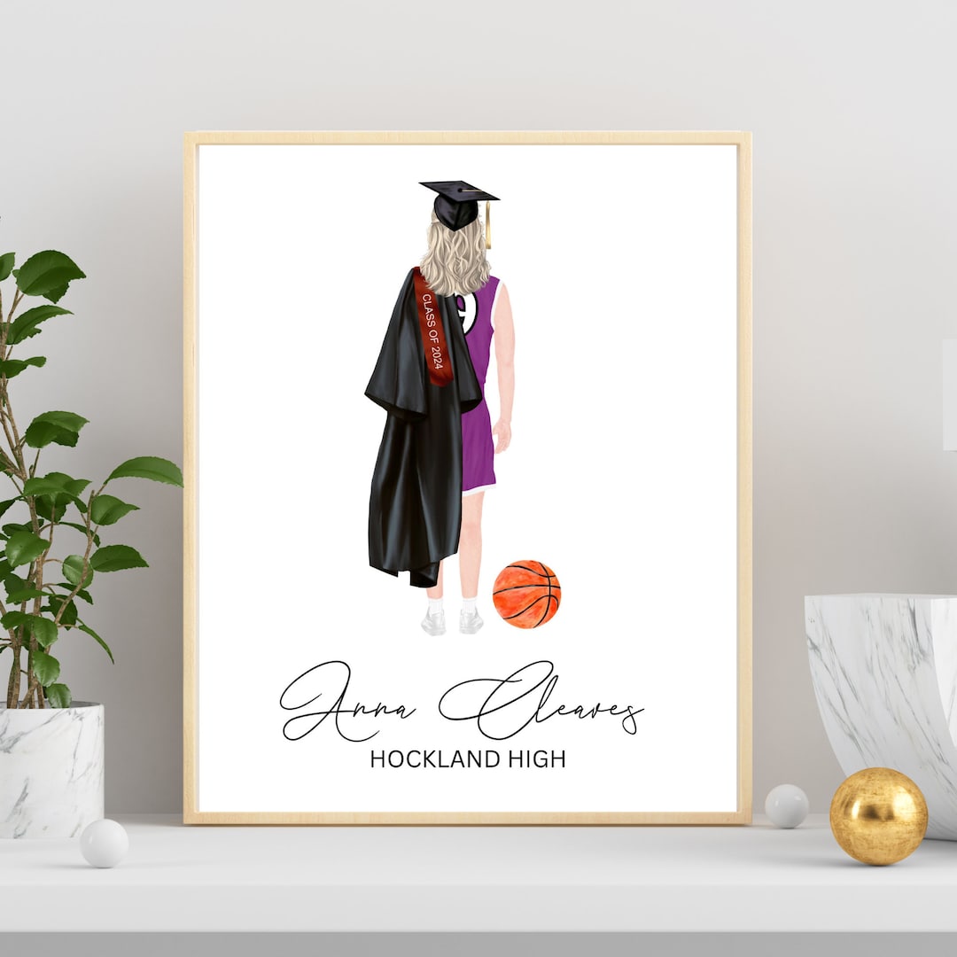 Personalized Basketball Graduation Print, Basketball Graduation Gift ...