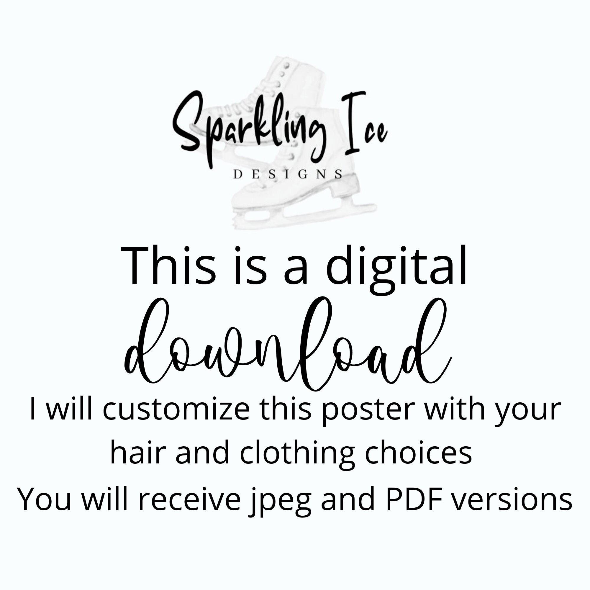Personalized Ice Skating Poster, Ice Skating Gift, Figure Skating Gift ...