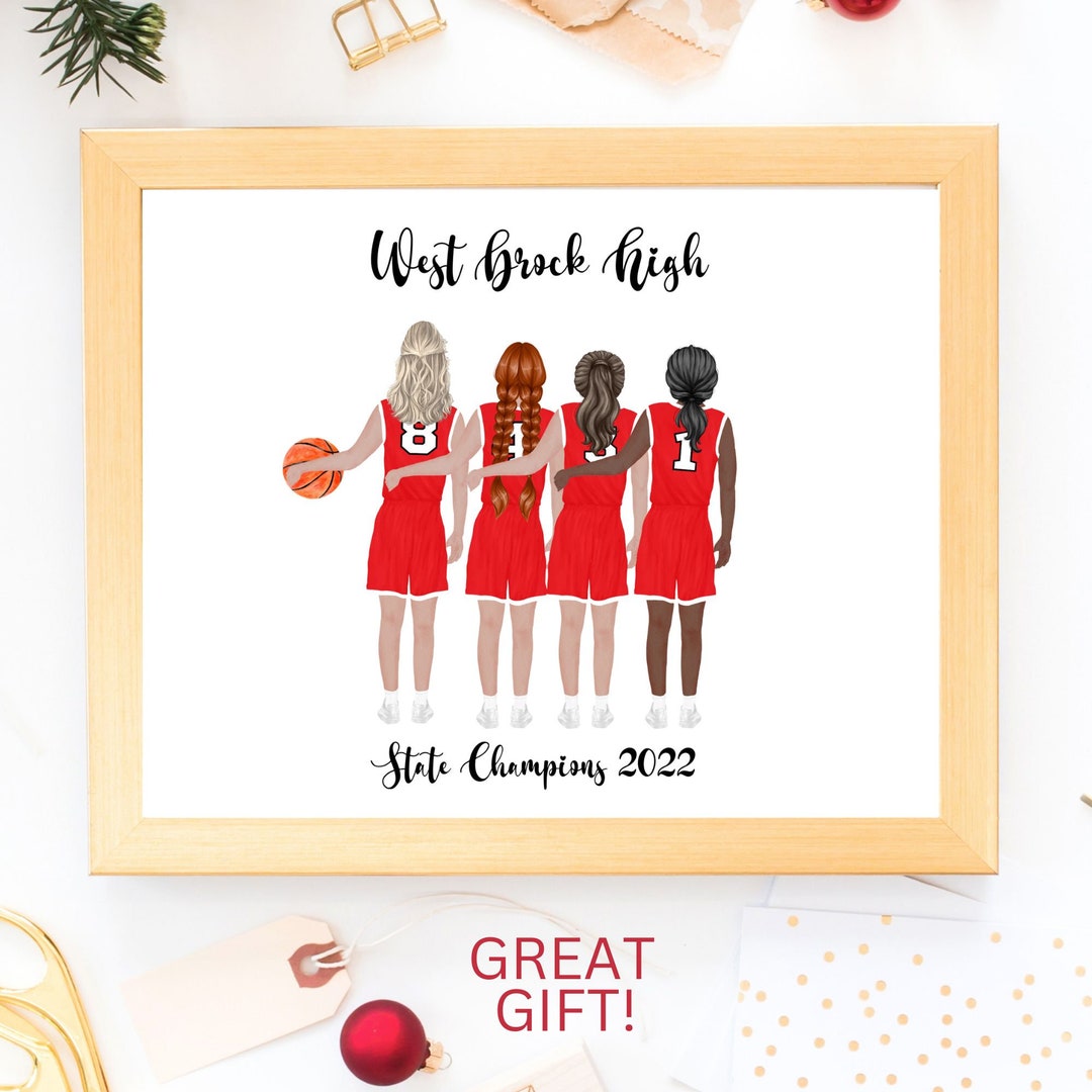 Personalized Basketball Team Poster, Basketball Gift, Personalized ...