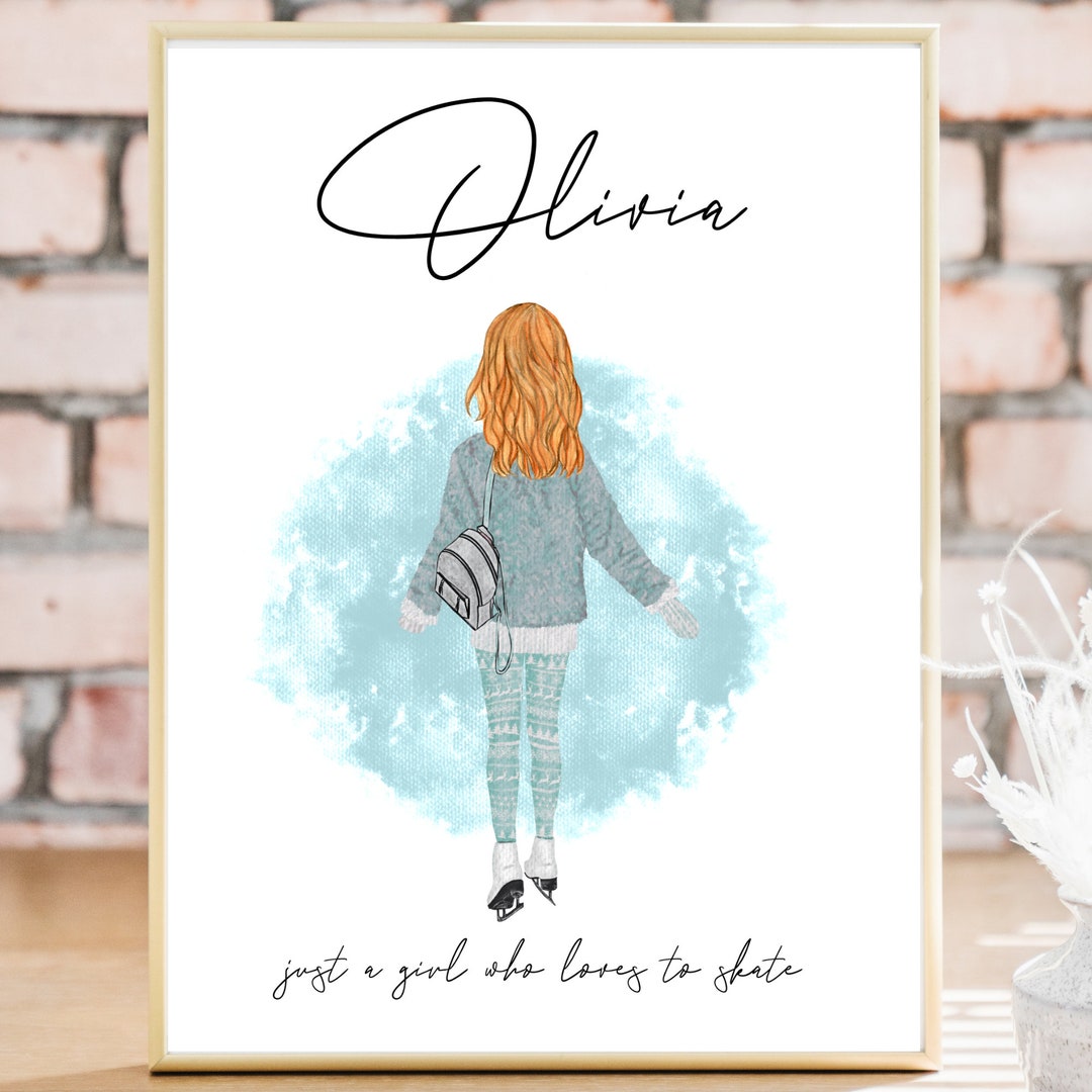 Personalized Ice Skating Poster Ice Skating Gift Figure - Etsy