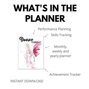 Dancing Journal | Dance Planner | Digital Download | Printable Planner ...