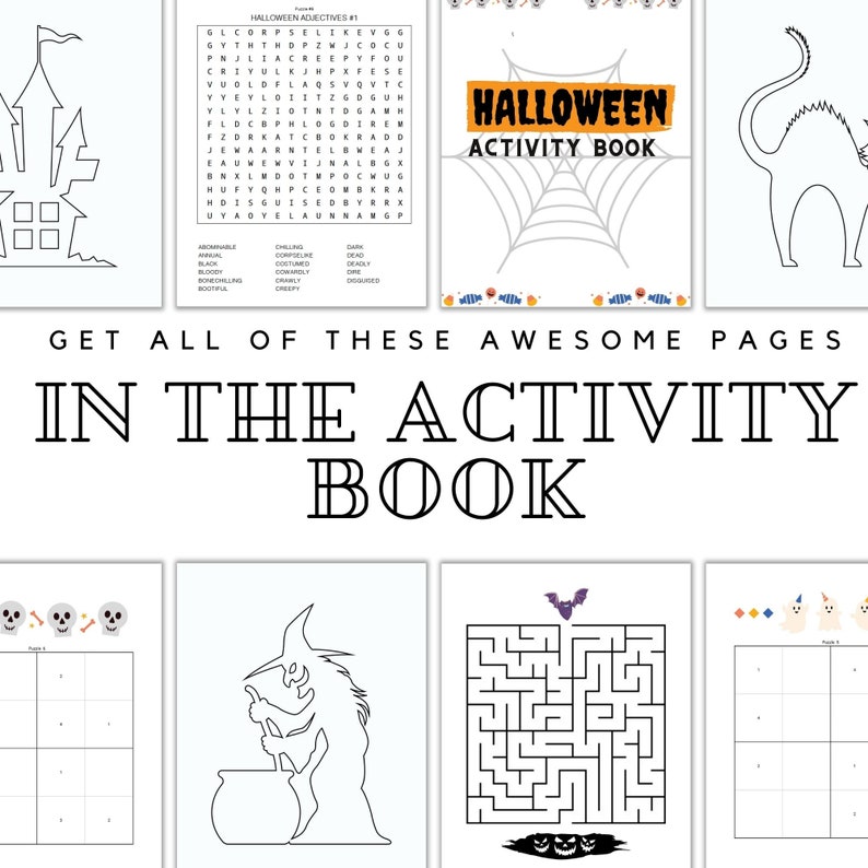 Halloween Activity Book | Halloween Coloring Pages | Halloween ...