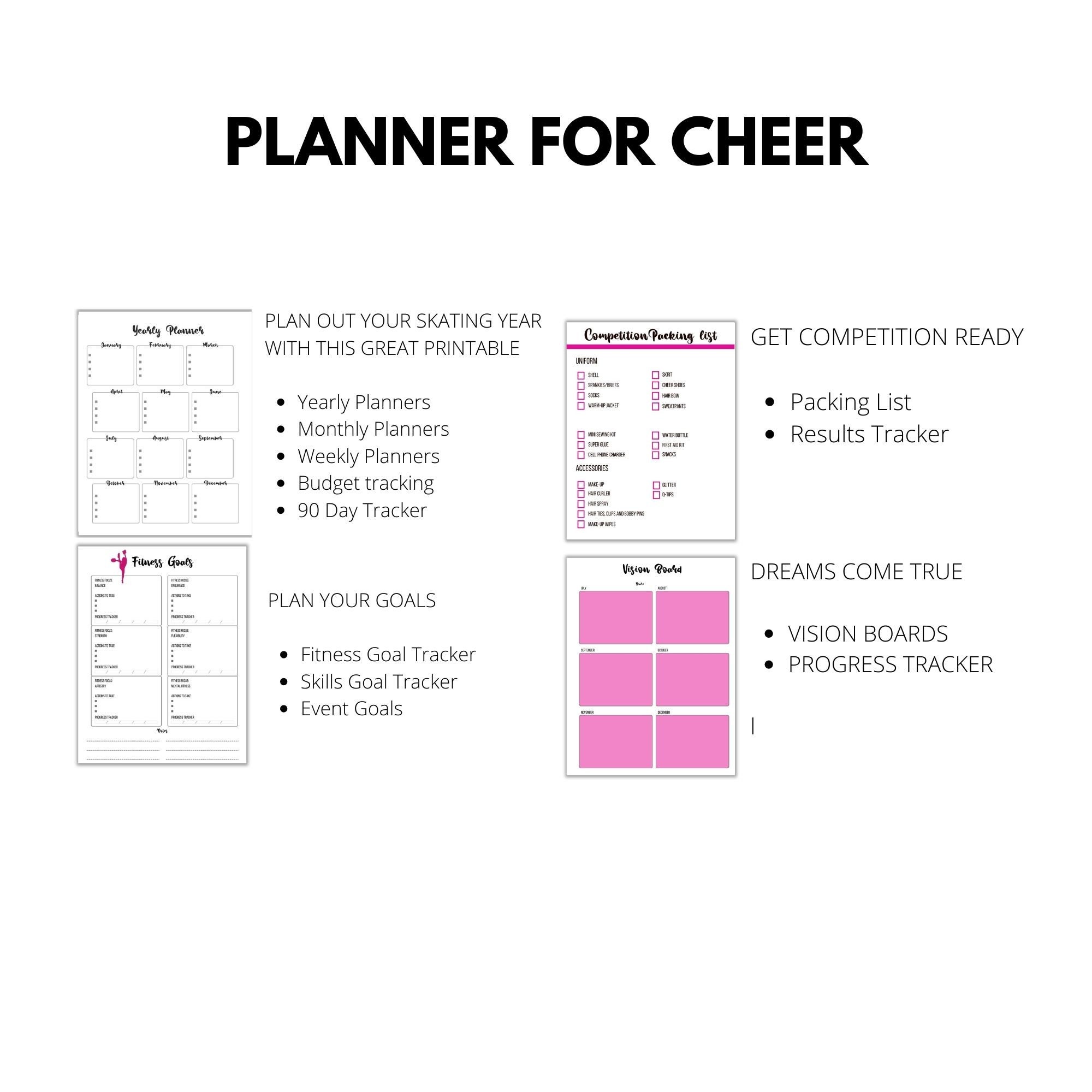 Cheer Journal | Cheerleader Planner | Digital Download | Printable ...