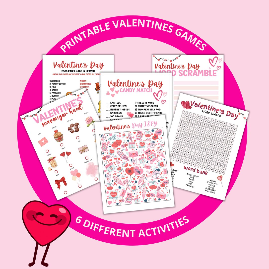 Valentine's Day Activity Book | Valentine's Day Games | Valentine's Day ...