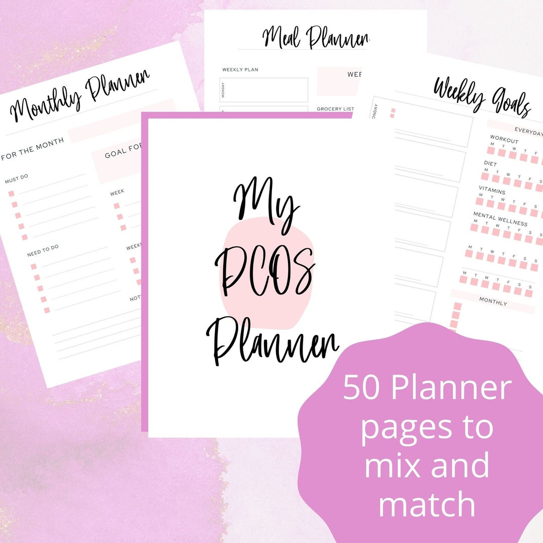 PCOS Planner| PCOS Journal | Fertility Printable Pages|printable Bundle ...