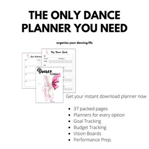Dancing Journal | Dance Planner | Digital Download | Printable Planner ...