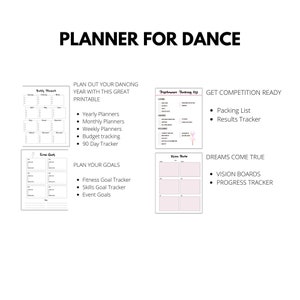 Dancing Journal | Dance Planner | Digital Download | Printable Planner ...