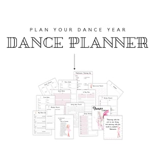 Dancing Journal | Dance Planner | Digital Download | Printable Planner ...