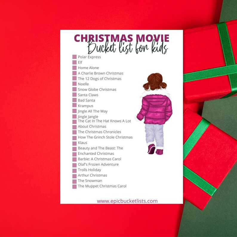 Christmas Movie Bucket List | Printable Christmas Bucket List ...