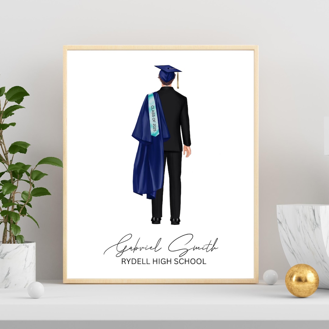Personalized Graduation Print for Boys, Graduation Gift, Boys Custom ...