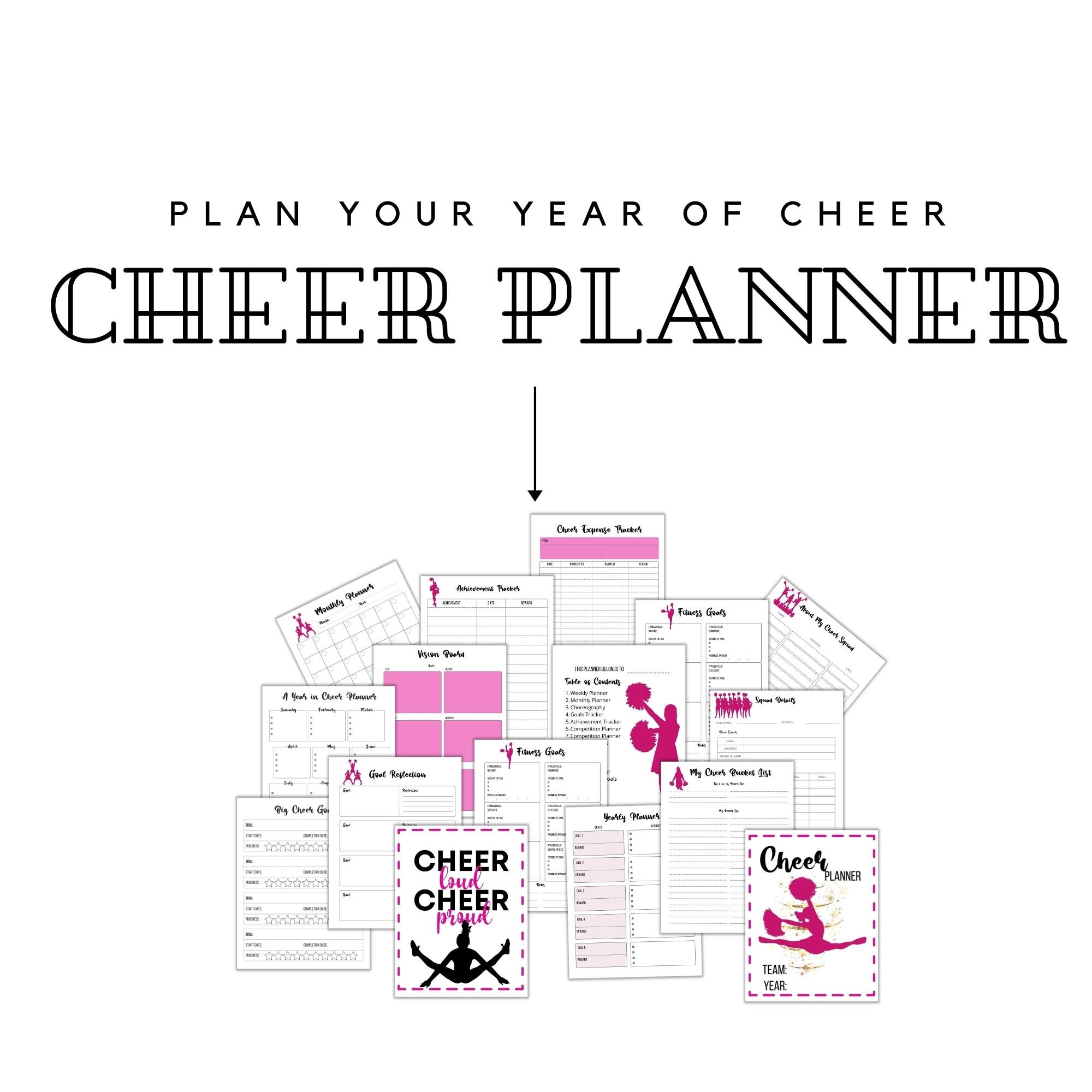 Cheer Journal | Cheerleader Planner | Digital Download | Printable ...