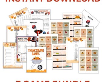 Thanksgiving Party Game Bundle | Thanksgiving Party Games ...
