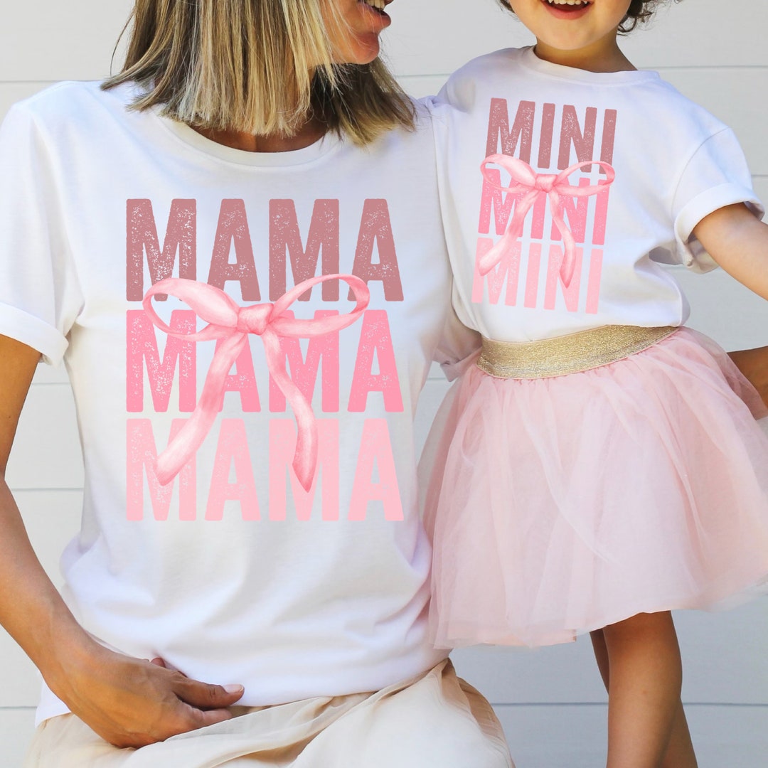 Coquette Mommy and Me Matching Outfits, Mama and Mini Matching Shirts ...