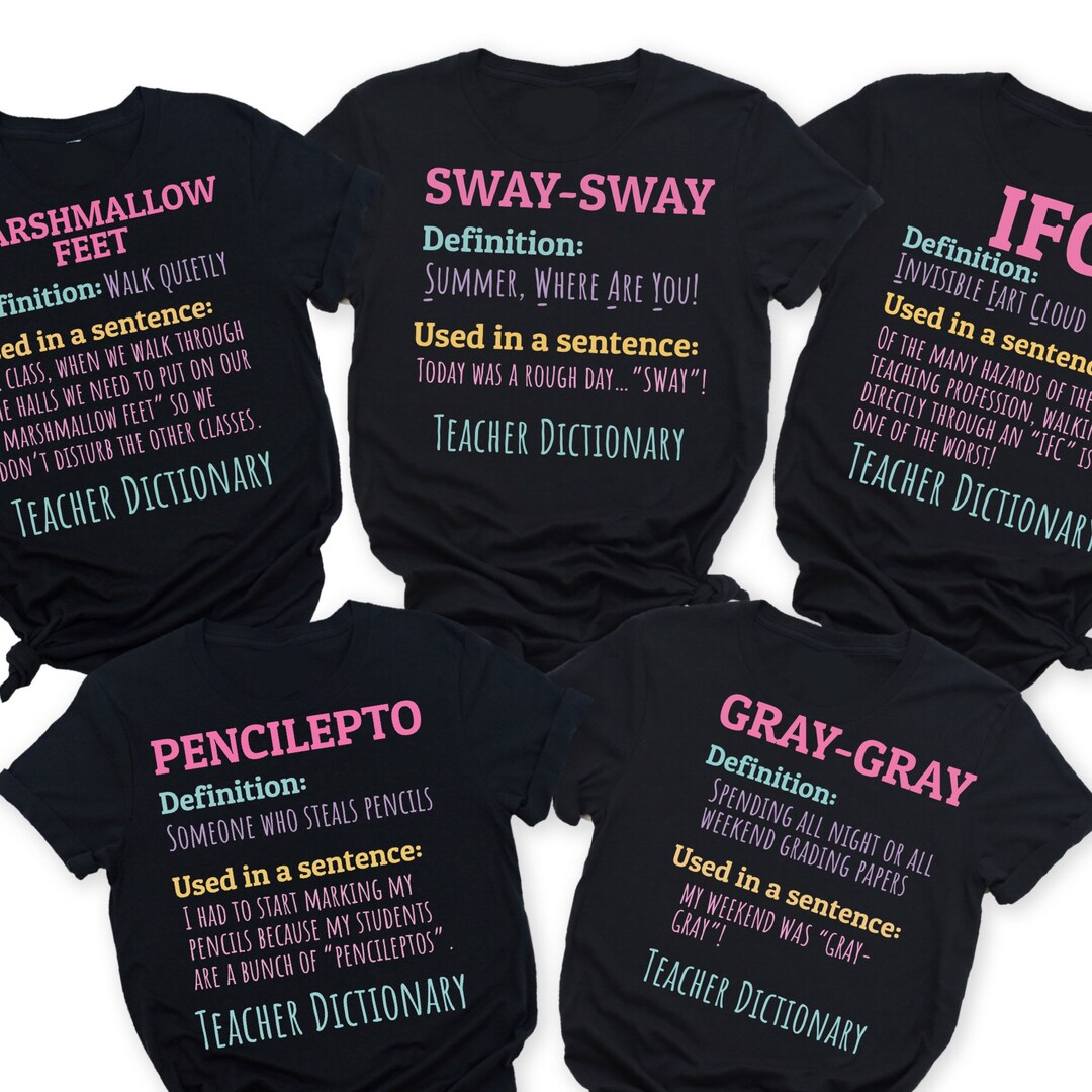 Funny Definition Teacher Shirts, Teacher T-shirts Funny, Custom Teacher ...