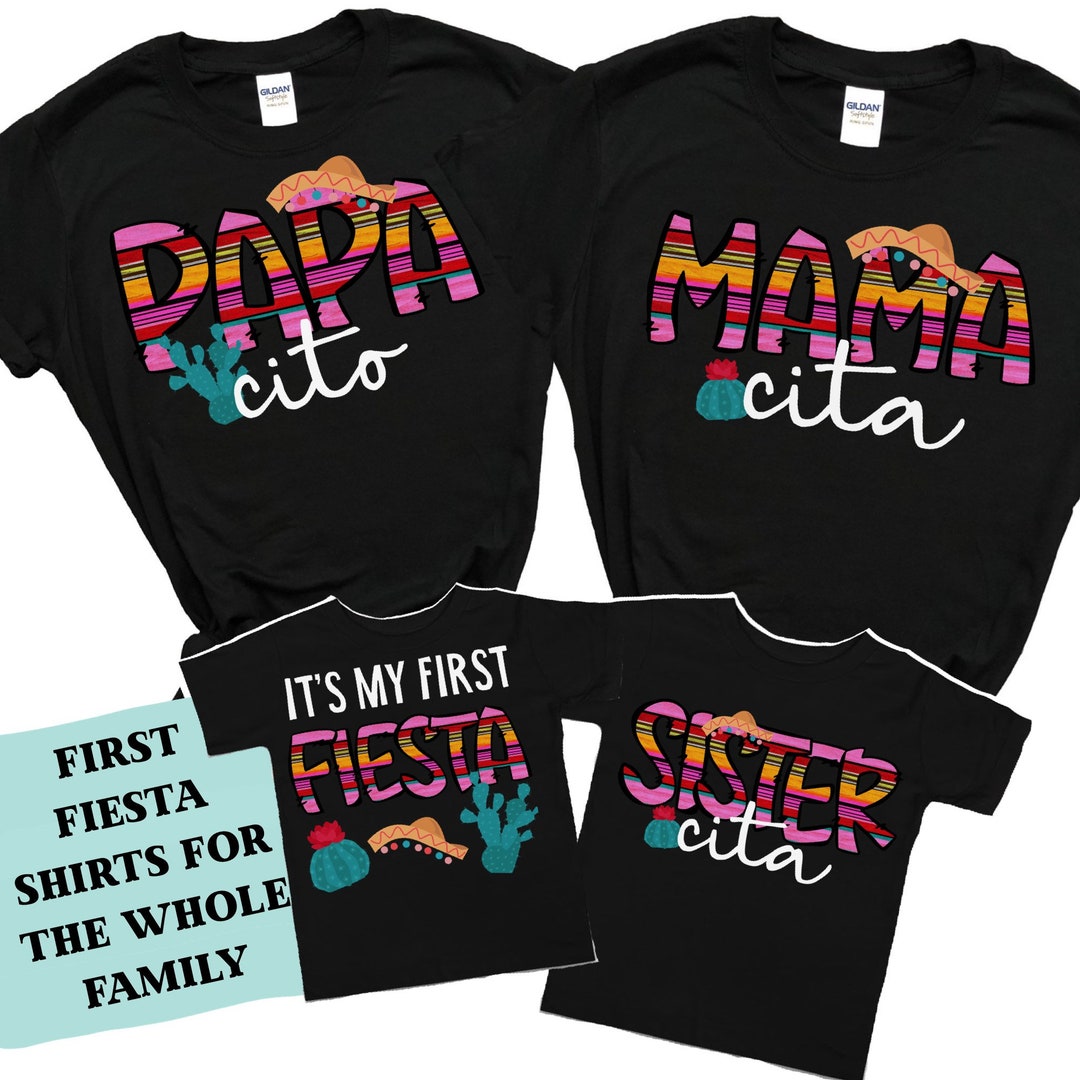 Fiesta Birthday Party Shirts, My First Fiesta, Family Fiesta Birthday ...