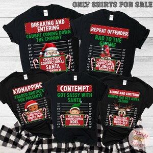 Family Christmas Shirt, Group Matching Christmas Outfits, Funny Inmate ...