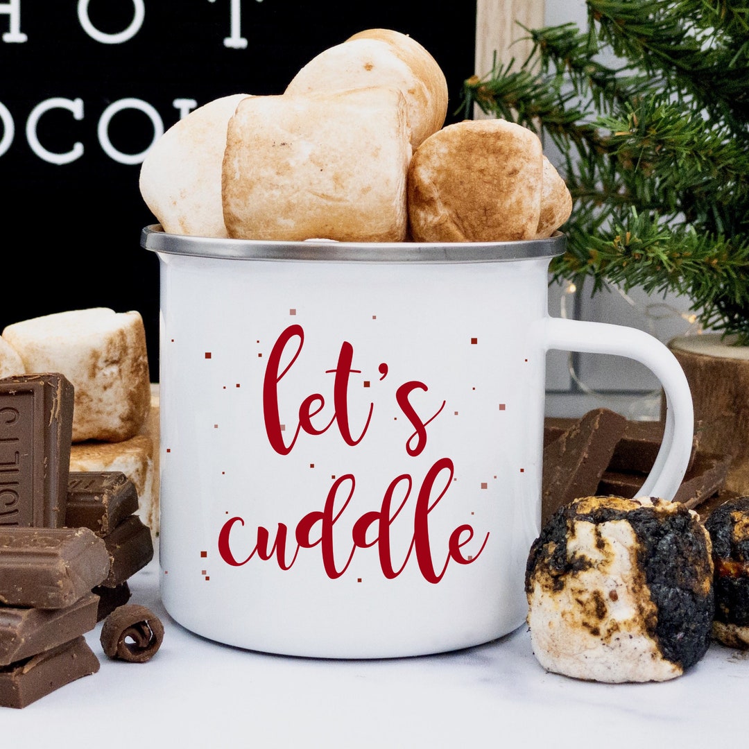 Let's Cuddle, Let's Cuddle Coffee Mug, Winter Coffee Cup, Let's Snuggle ...