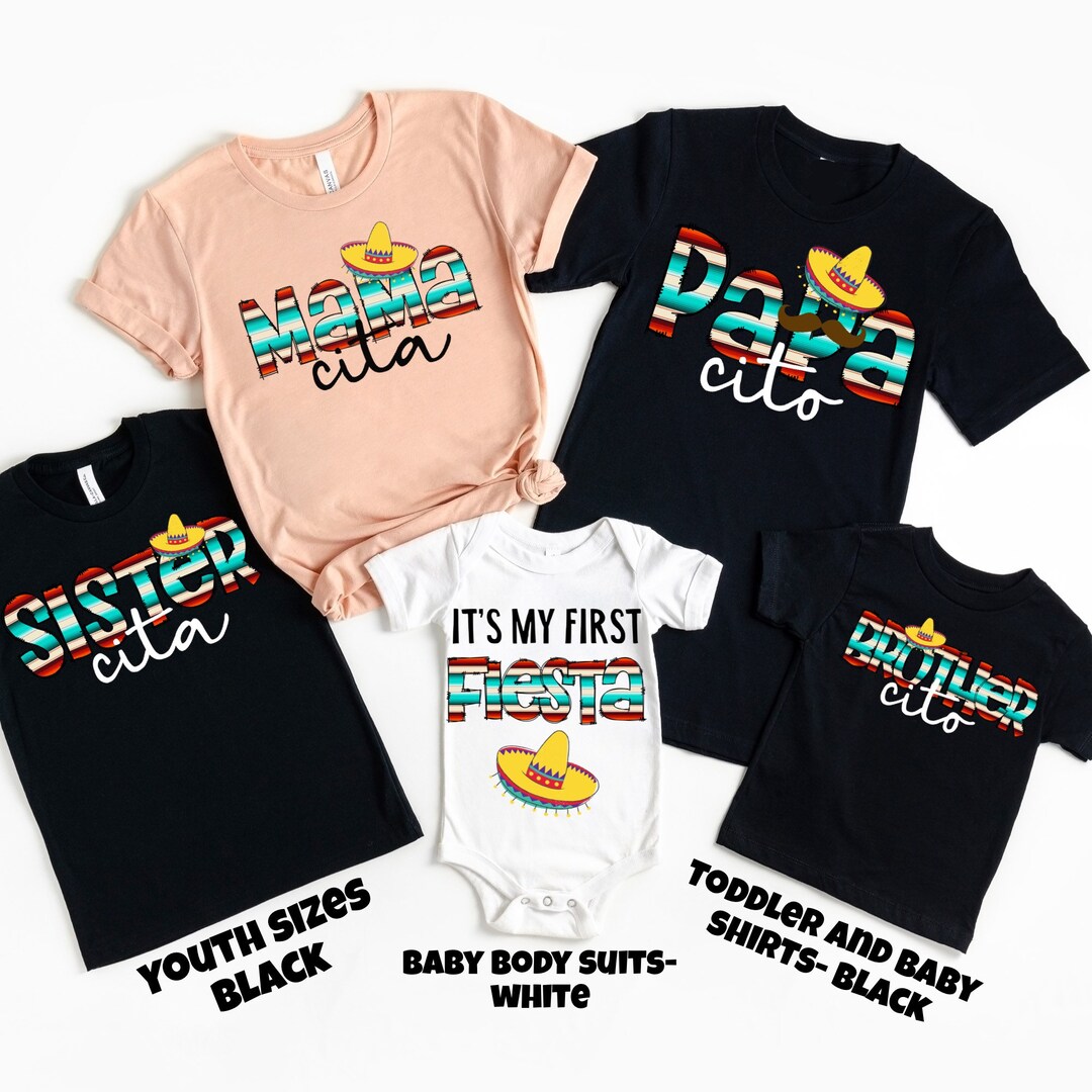 Fiesta Birthday Party Shirts, My First Fiesta, Family Fiesta Birthday ...