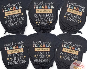 Custom Teacher Most Likely to Shirt Teacher Group Shirts Back to School ...