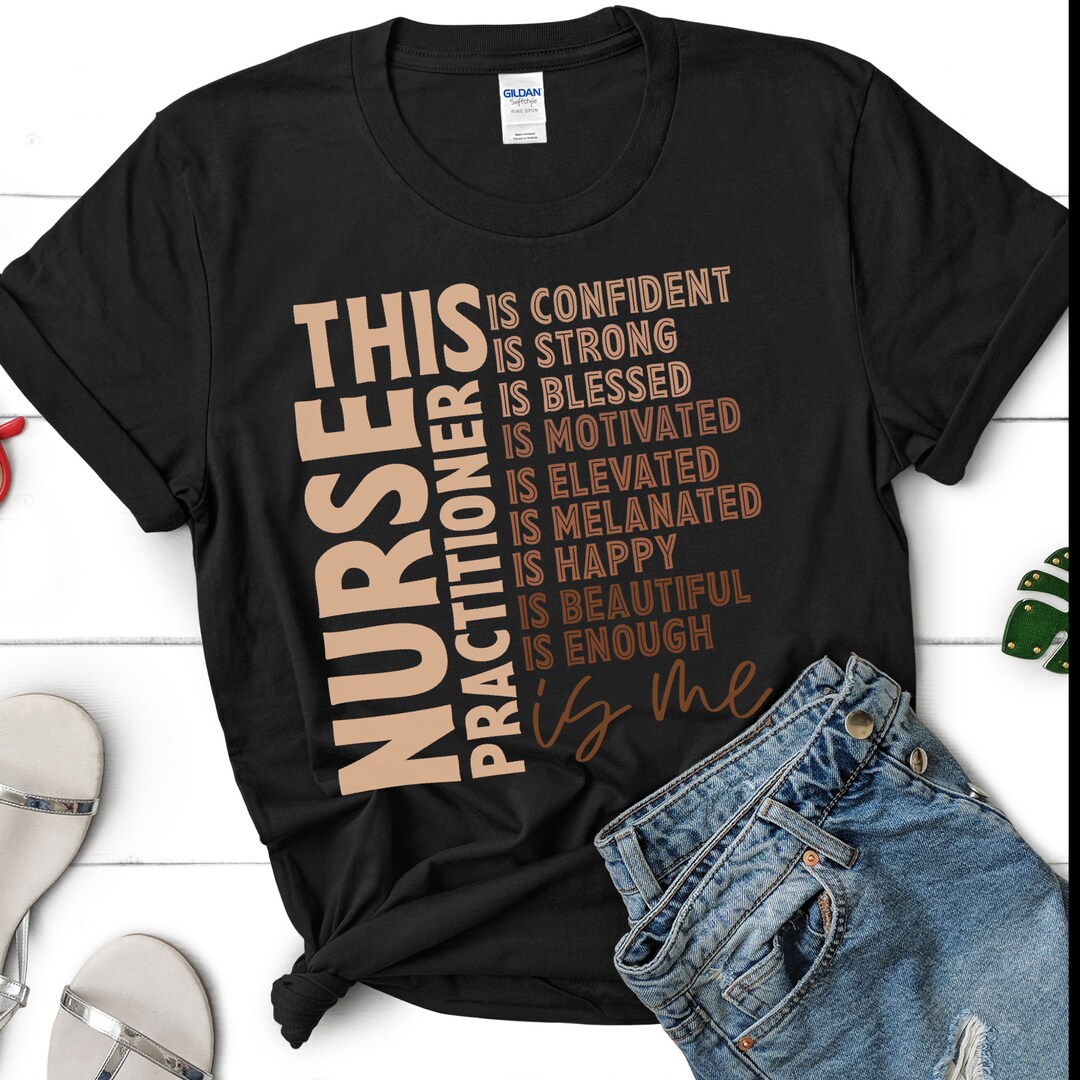 Custom Nurse Practitioner Shirt, Personalized Black Nurse Shirt, NP ...