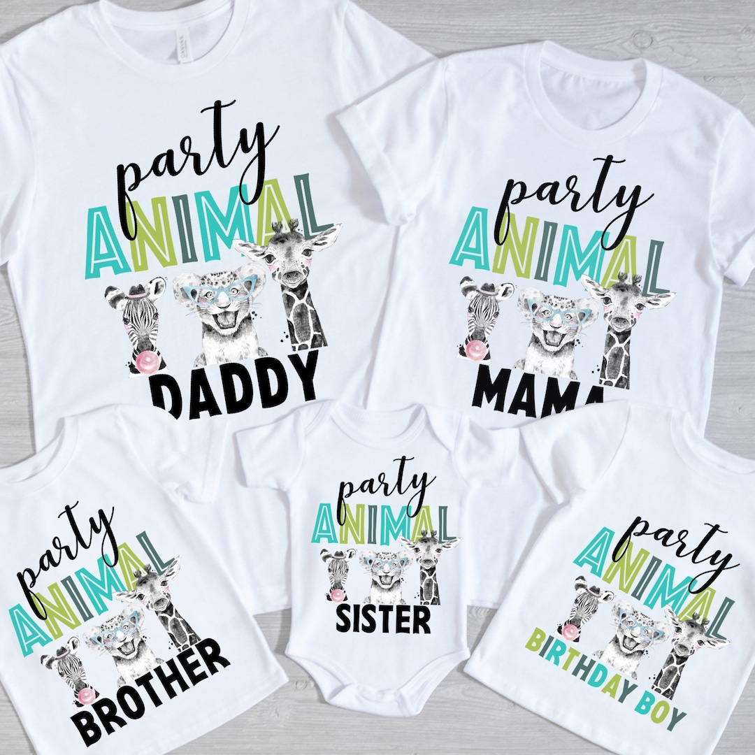 Party Animal Shirt, Zoo Birthday Party Shirts, Adult Tshirt, Toddler T ...