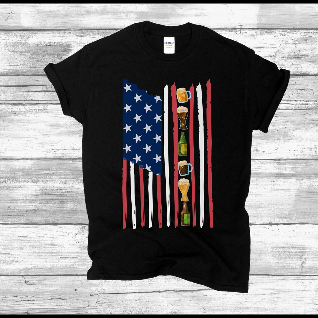 American Flag, Craft Beer Tap Shirt for Men, Beer Lover, Brewer Gift ...