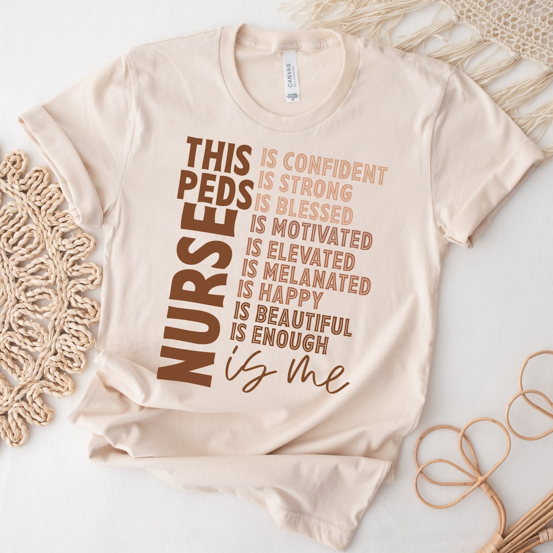 Custom PEDS Nurse Shirt, Personalized Black Nurse Tshirt, Nursing Gift ...