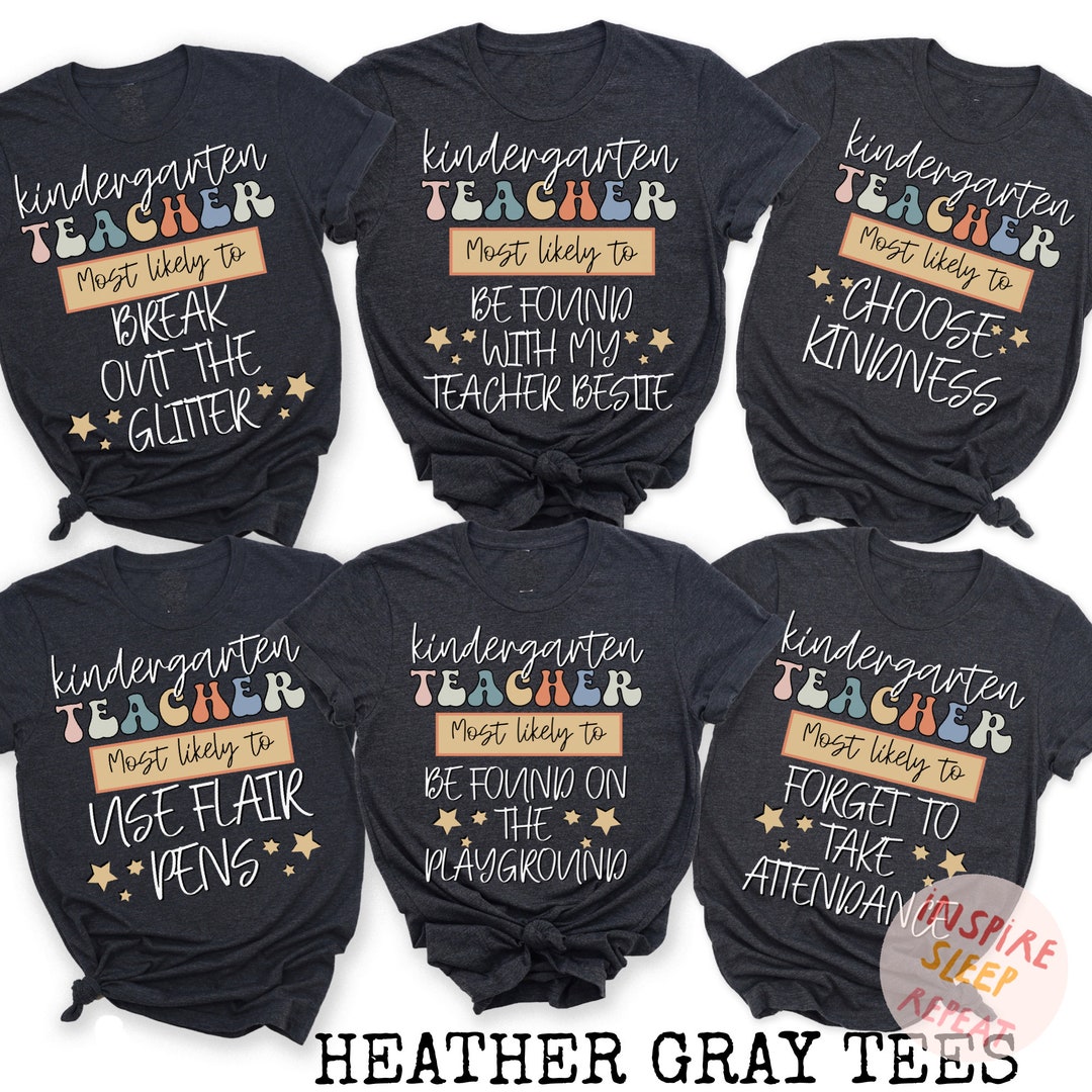 Kindergarten Teacher Shirt, Back to School Shirt, K5 Teacher Shirt ...