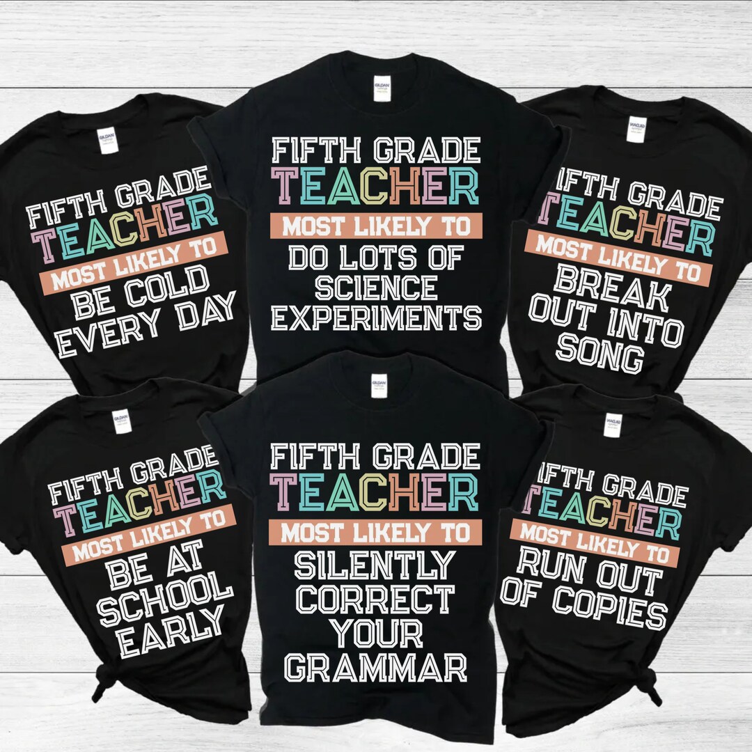 5th Grade Teacher Shirt, Back to School Shirt, Fifth Grade Teacher ...