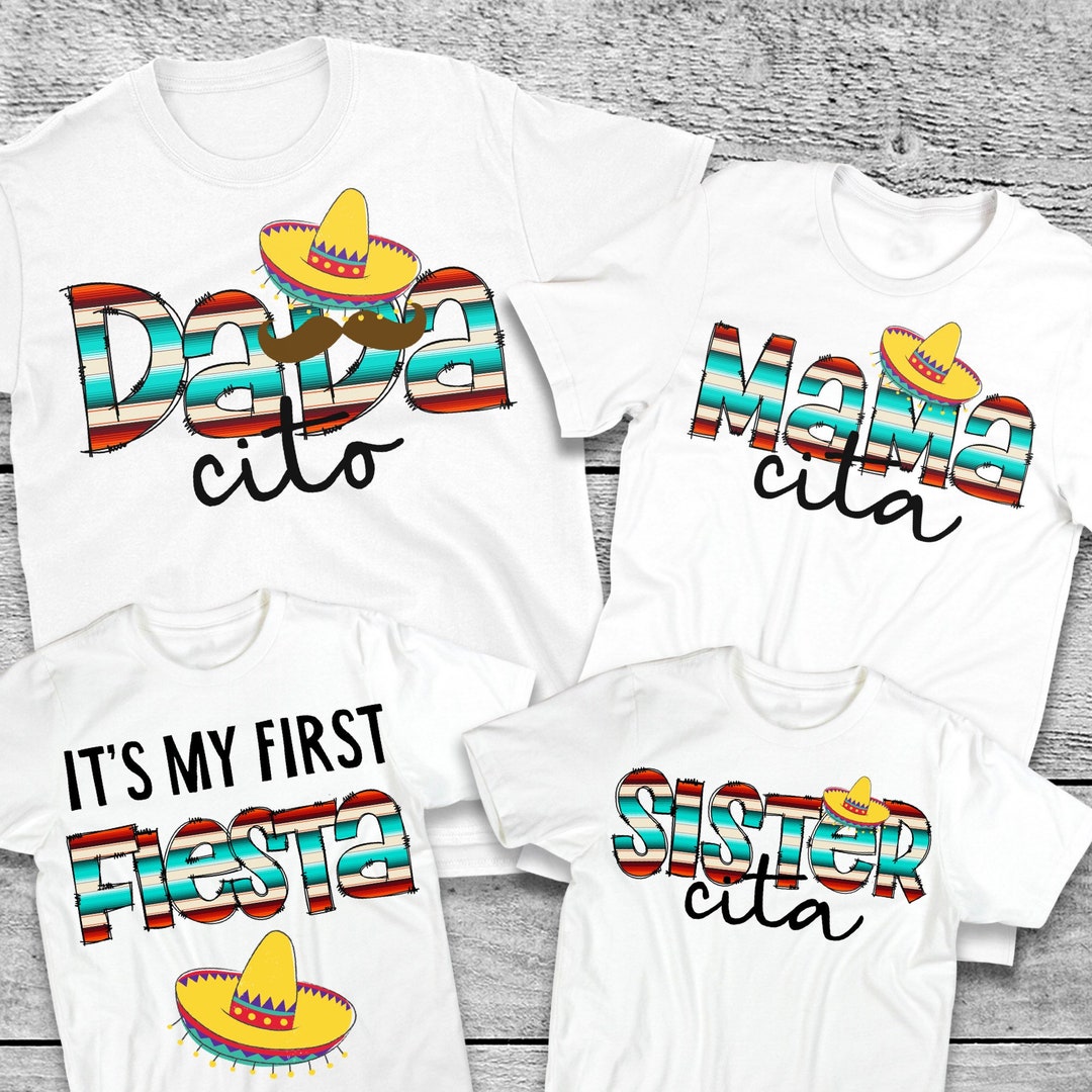 Fiesta Birthday Party Shirts, My First Fiesta, Family Fiesta Birthday ...