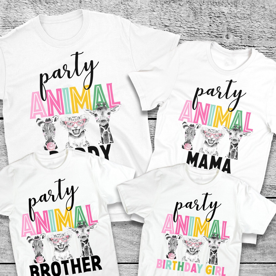 Party Animal Shirt, Zoo Birthday Party Shirts, Adult Tshirt, Toddler T ...