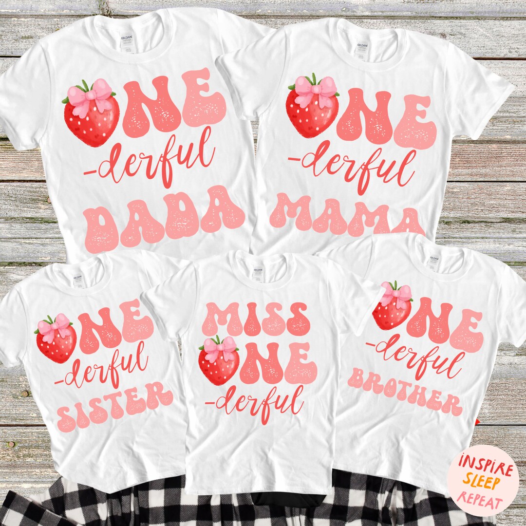 Little Miss Onederful Berry First Birthday Family Matching Shirt ...