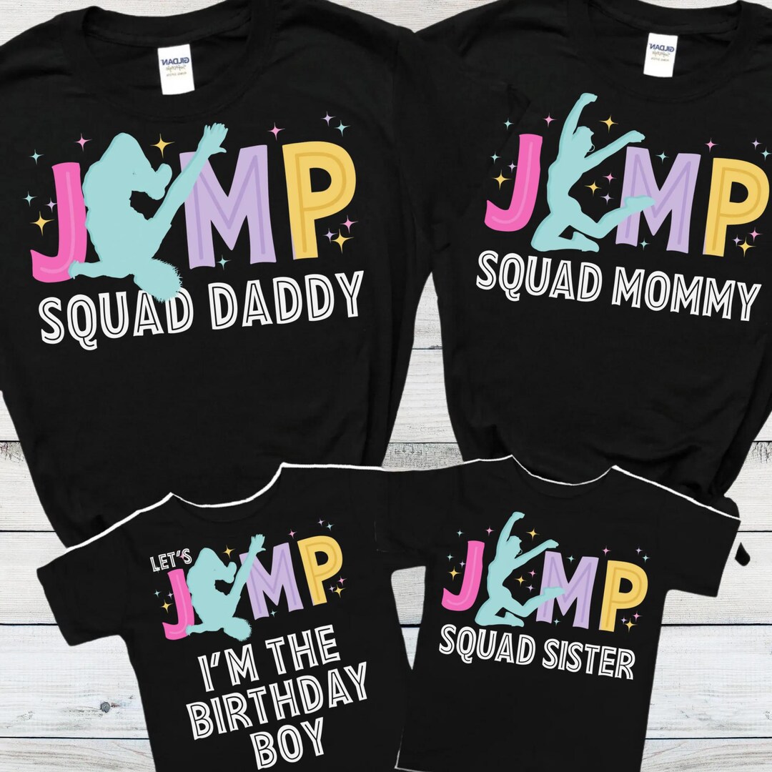 Jump Birthday Shirt, Custom Jump Birthday Matching Family Tshirts ...