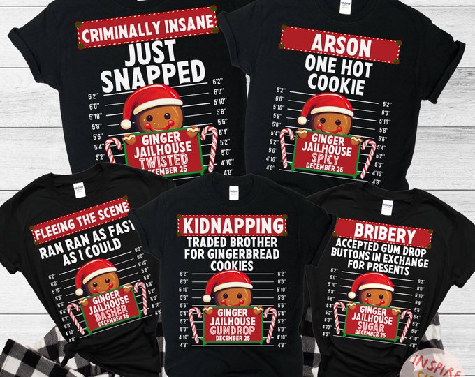 Family Christmas Shirt, Group Matching Christmas Outfits, Funny Inmate ...