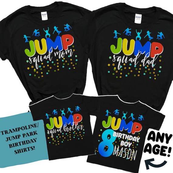 Jump Birthday Party Shirts Trampoline Party Shirts Bounce - Etsy