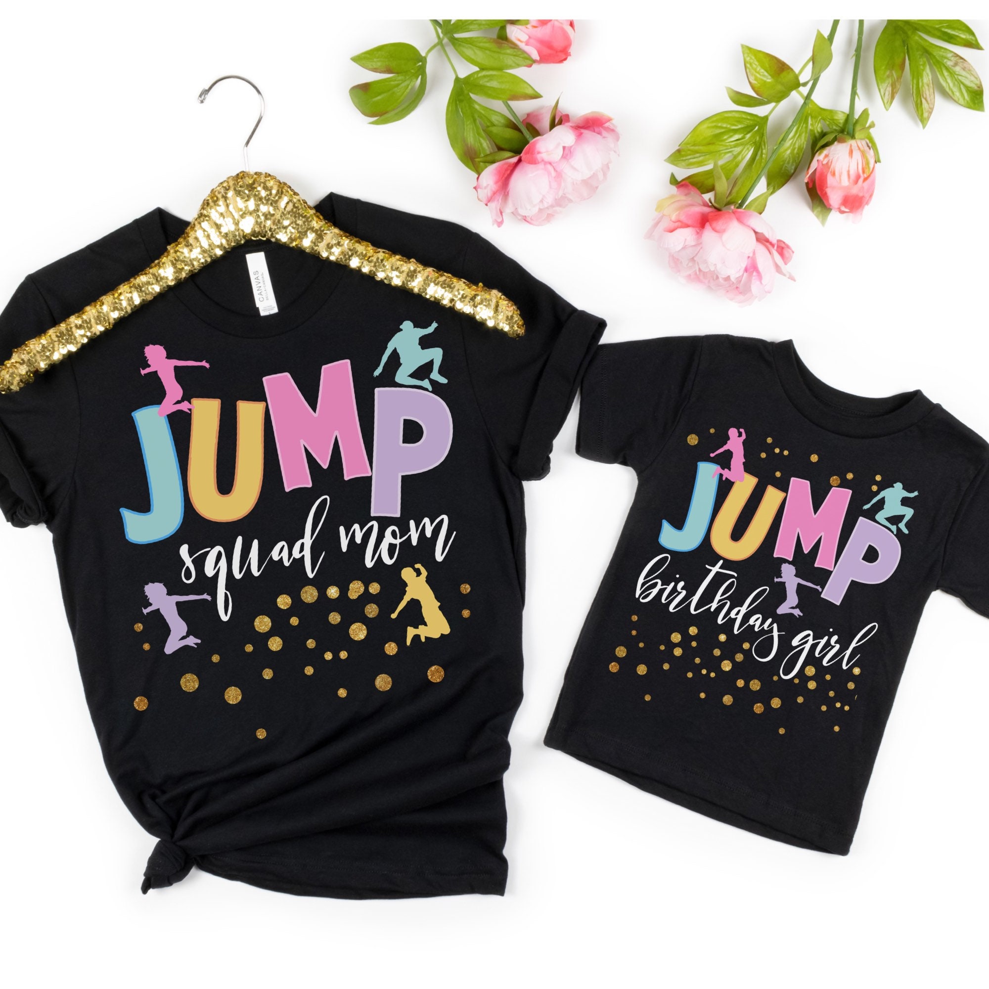 Jump Birthday Party Shirts, Trampoline Party Shirts, Bounce House Party ...