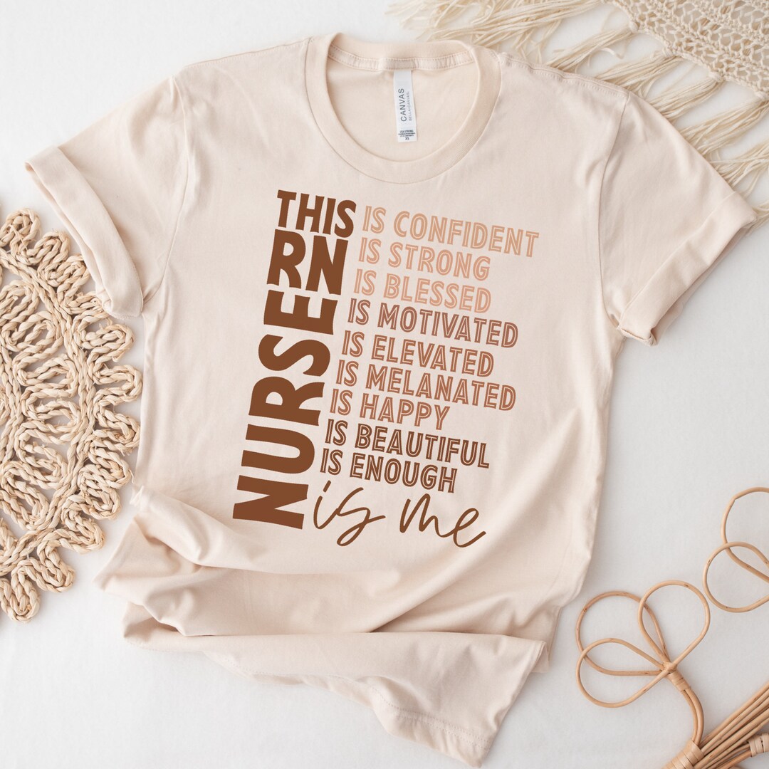 Custom RN Shirt, Personalized Black Nurse Shirt, New Nurse Gift, Black ...