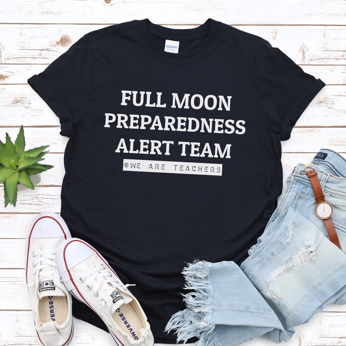 Full Moon Preparedness Team, Funny Teacher Shirts, Teacher Shirt, Funny ...