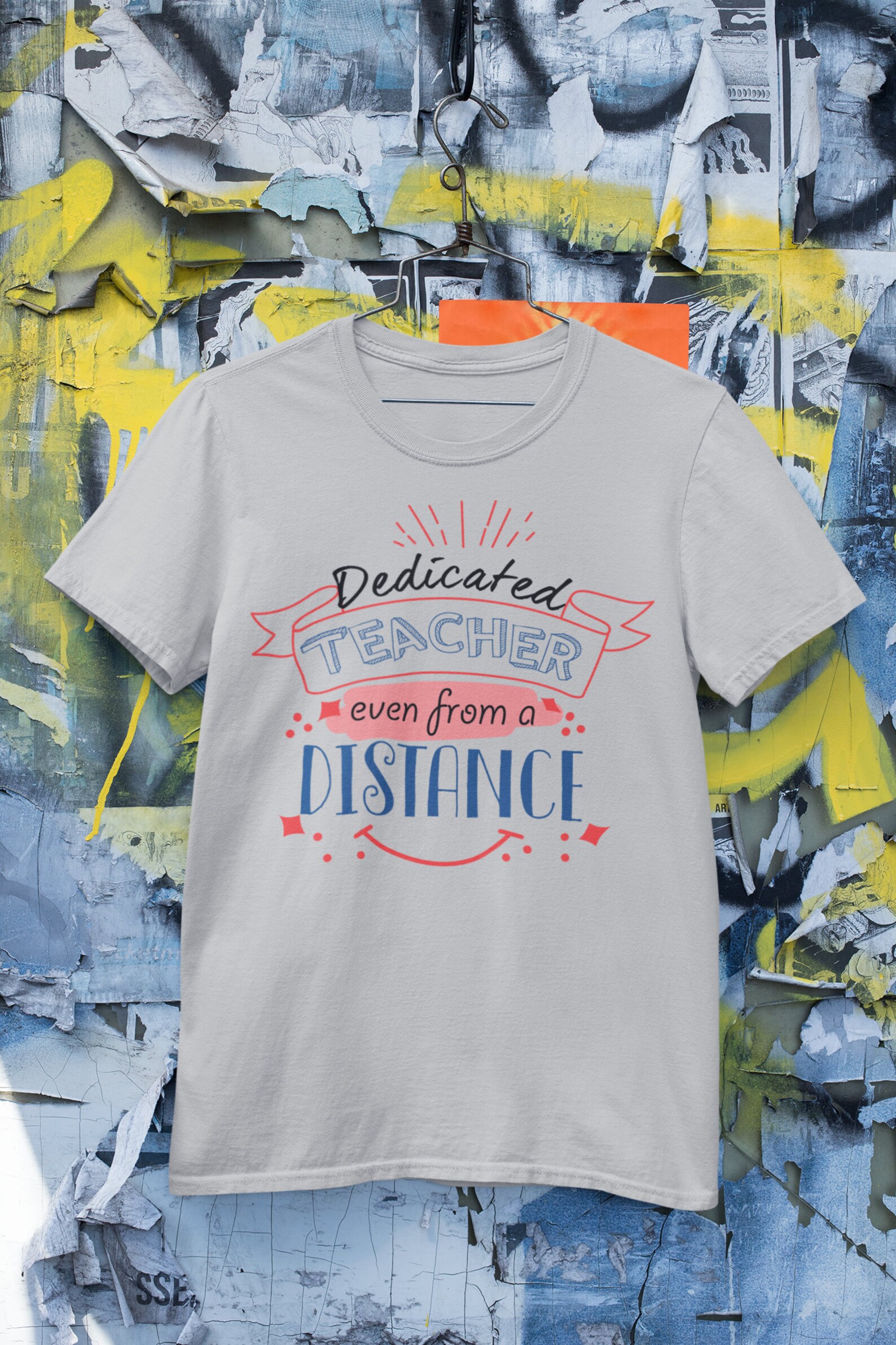 Dedicated Teacher From a Distance Shirt Homeschool Gift Best Gift Idea ...