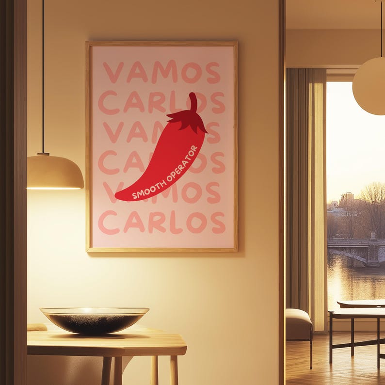 Sainz Chili Poster, Racing Inspired Wall Art (digital Download) - Etsy