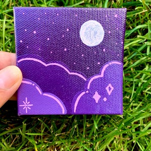 Mini Moon Paintings 3x3 - Etsy