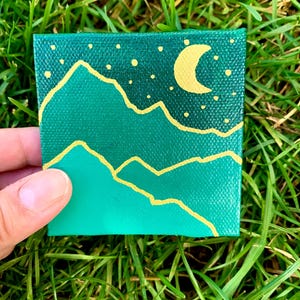 Mini Moon Paintings 3x3 - Etsy
