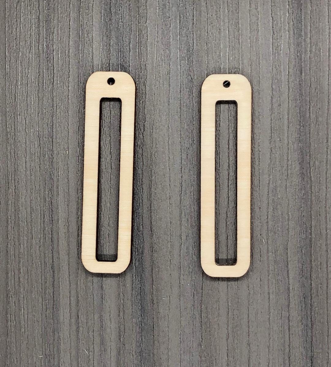BULK Rectangle Bars Unfinished Laser Cut Wood Cutouts for Earrings Many ...