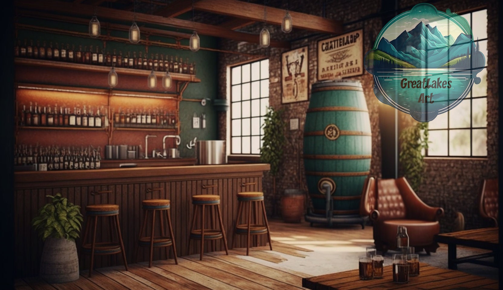 Zoom Virtual Backgrounds Backdrop Cozy Craft Brewery - Etsy Ireland