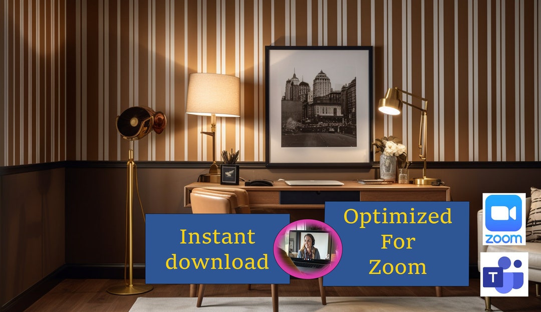 Zoom Virtual Backgrounds Backdrop 70s Office Elegant - Etsy UK