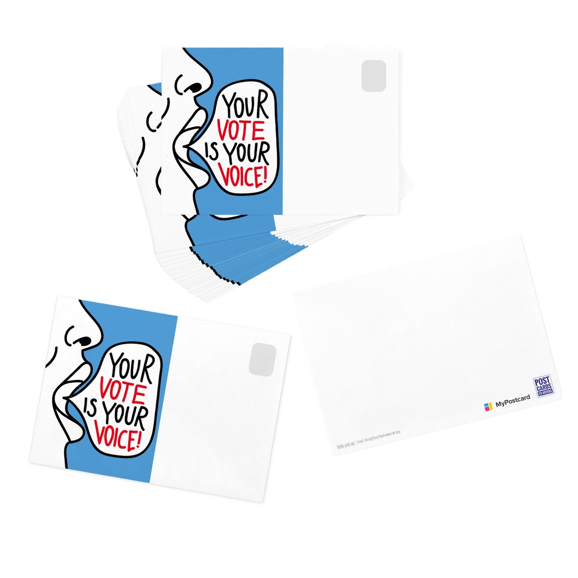 Postcards to Voters Your Vote is Your Voice - Etsy