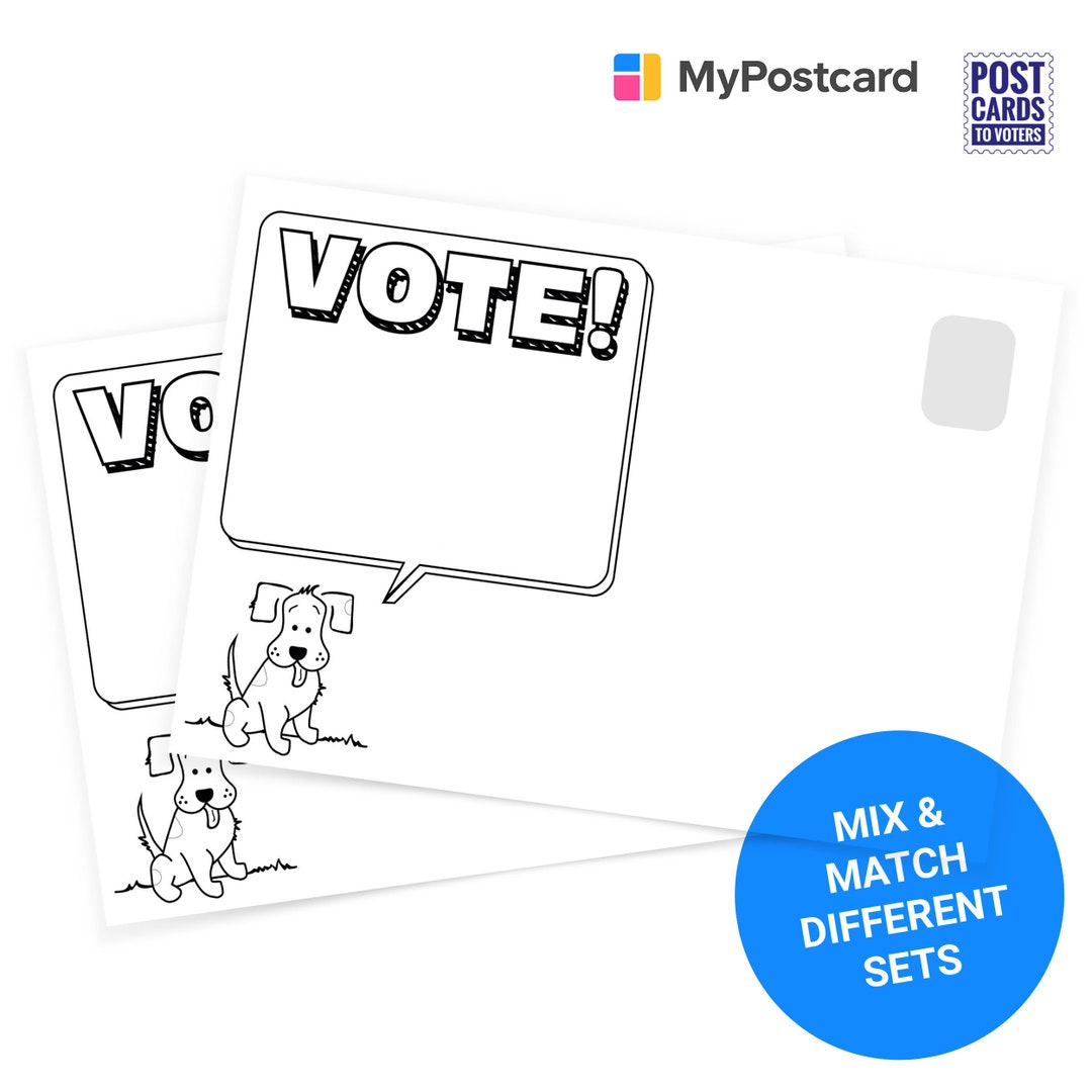 Postcards to Voters Vote Dog - Etsy France