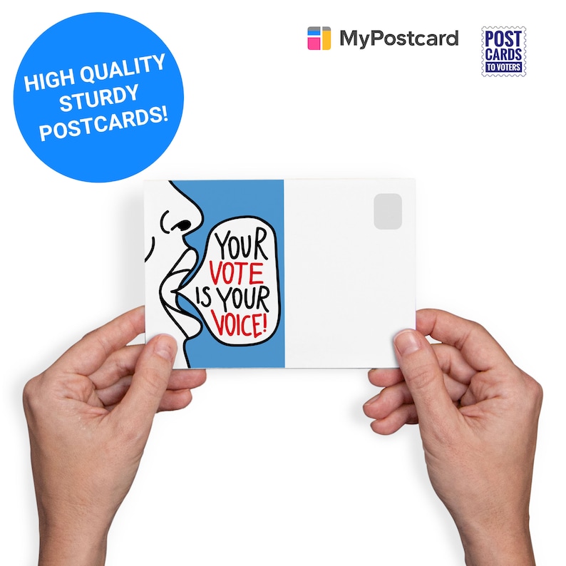 Postcards to Voters - Your Vote is Your Voice! - Etsy